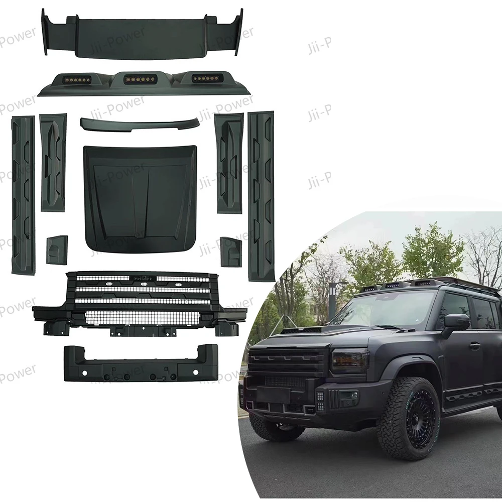 JP16 jetour body kit front bumper grille side skirt Rear Spoiler hunter ...