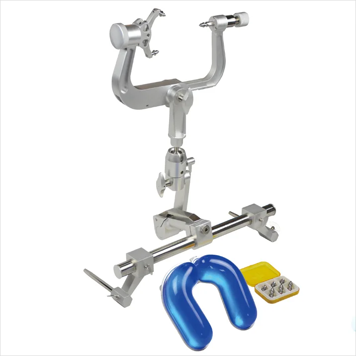 Aluminium 3-Point Head Frame Brain Mayfield Pattern Pin Skull Clamp