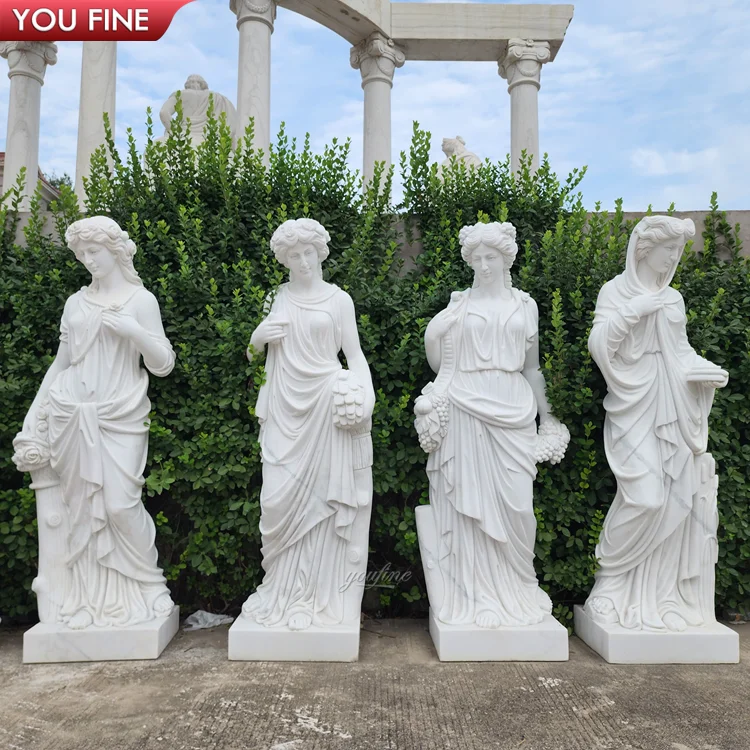 Custom Life Size Immaculate Marble Sculpture Four Season Statue ...