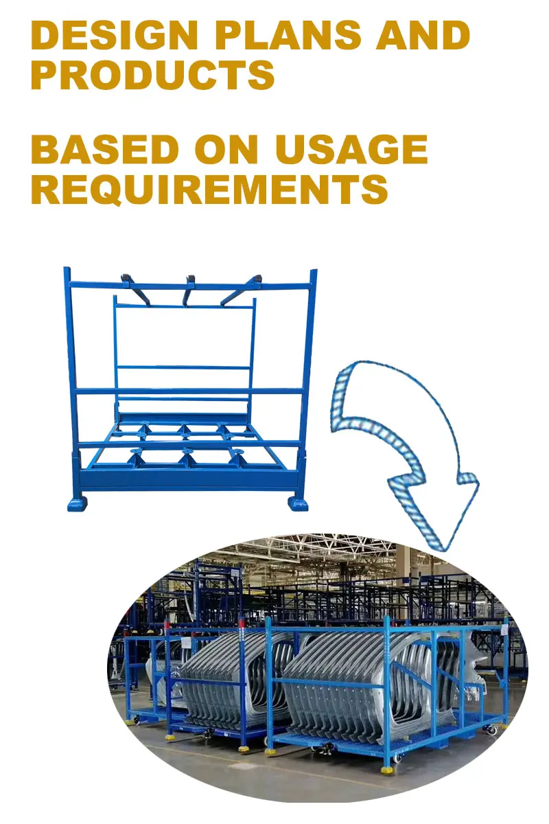 Industrial Stacking Collapsible Steel Foldable Stacking Metal Box ...