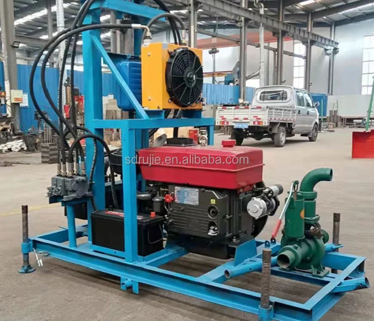 25hp 28hp Diesel Drill Rigs Portable 150m Deep Water Well Drill Machine ...