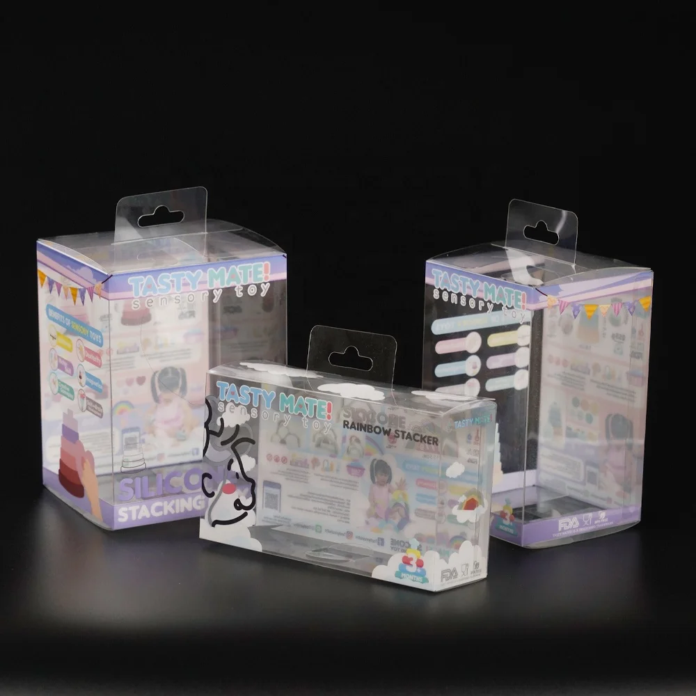 Custom Transparent Pvc Pet Gift Box Packaging Folding Design With ...