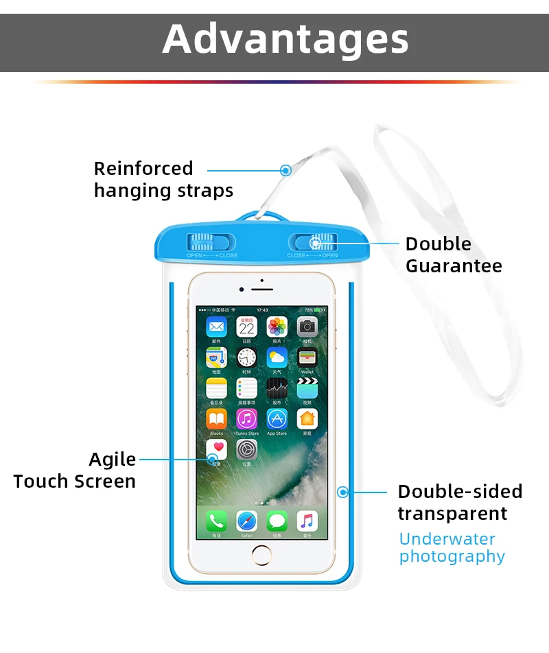 Universal Pvc Waterproof Phone Pouch Floating Dry Bag Cover Case Fit ...