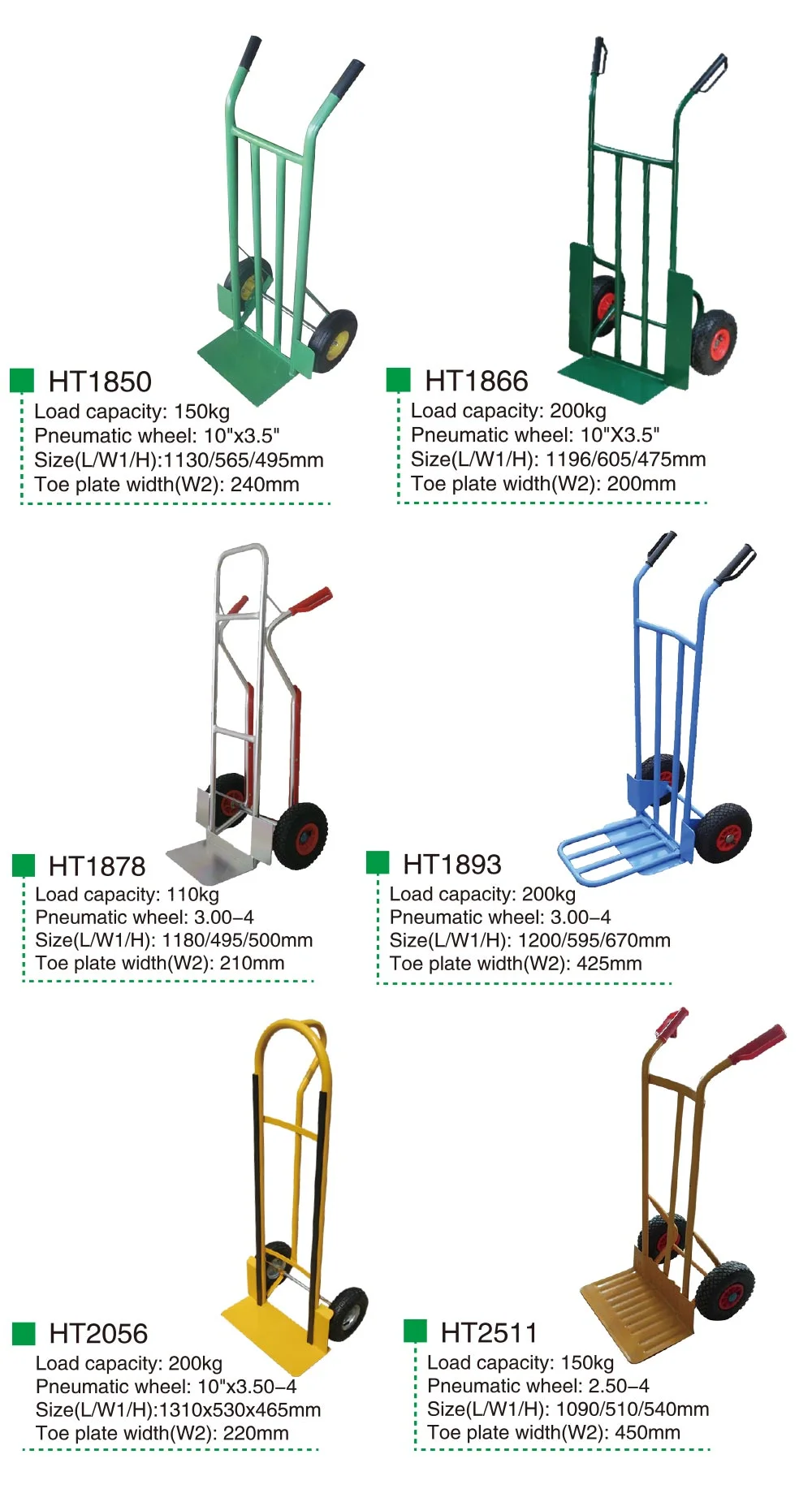 250kg Capacity Heavy Duty All-terrain Hand Truck With Solid Wheel ...