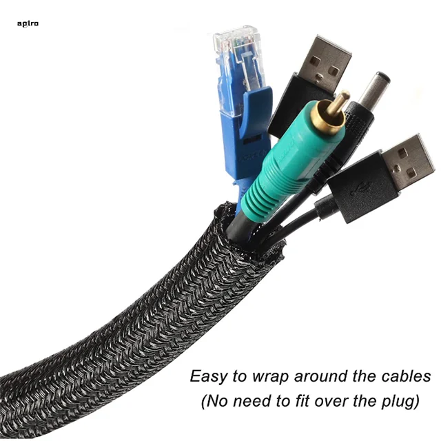 Black Pet Mono Filament Expandable Electric Cable Protection Mesh Braid ...
