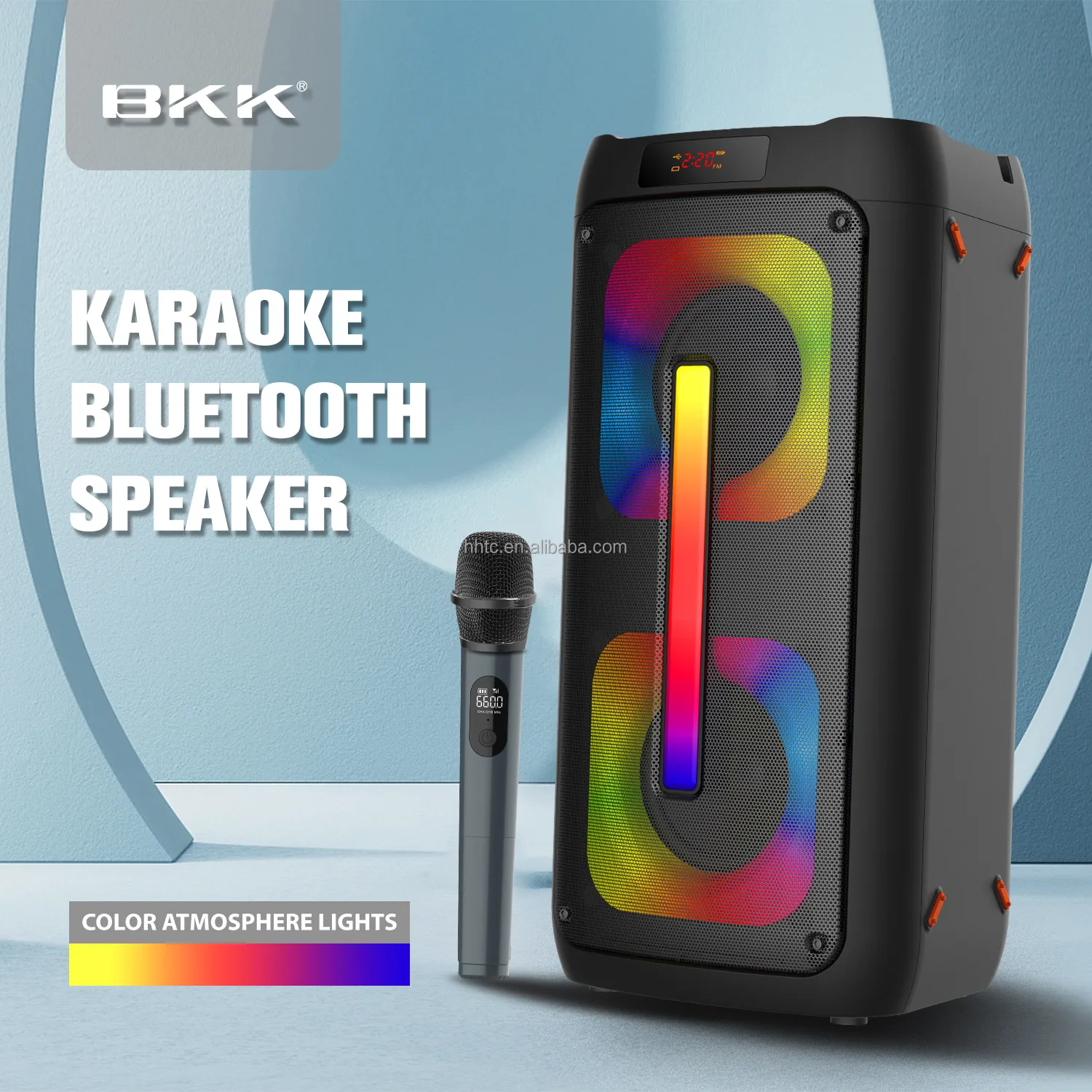 New Arrival Rgb Light Microphone Bluetooth Sound Box Party Speaker ...