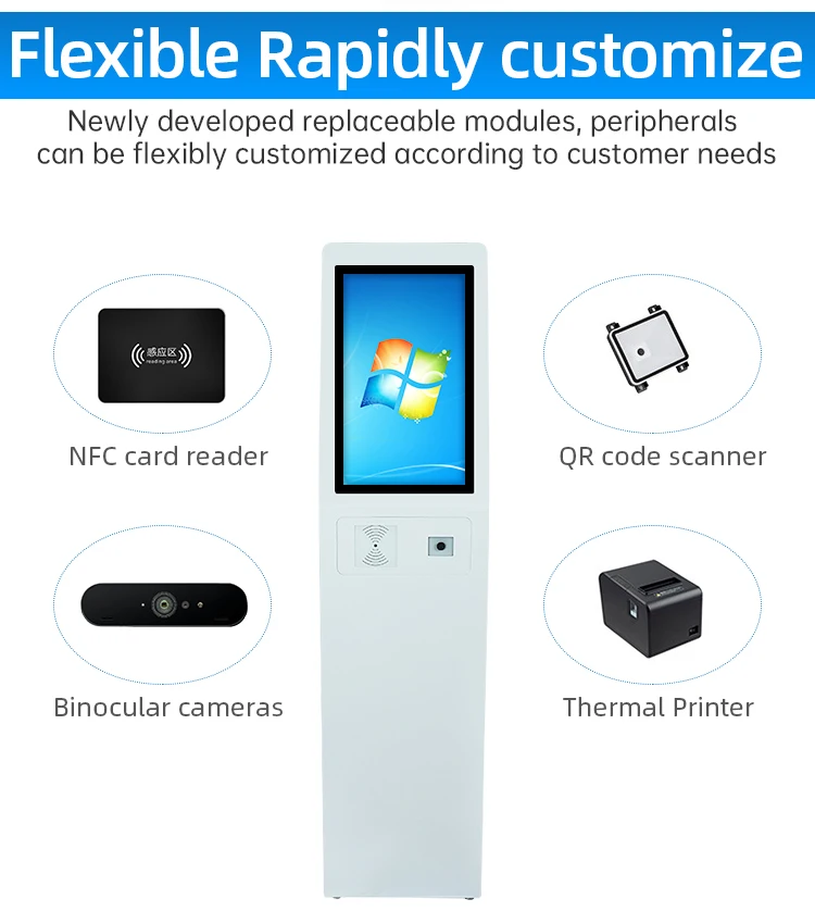 Intelligent Queuing Machine Ticket Printer Touch Screen
