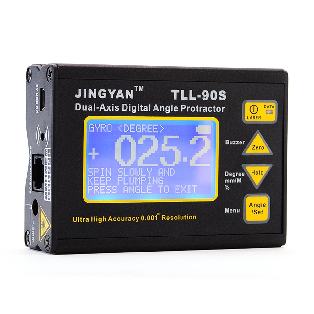 TLL-90S Precision Dual-Axis Digital Inclinometer - 0.005° Resolution ...
