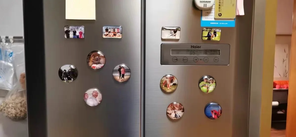 Custom Round Glass Refrigerator Magnets Promotional Souvenir Crystal ...