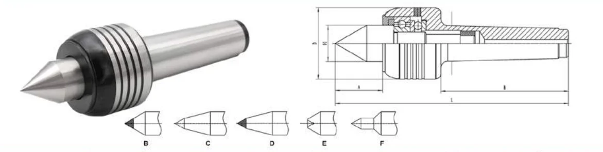 Mt5 Mt4 Mt3 Live Center Universal Type Morse Taper Machine Tools Lathe ...