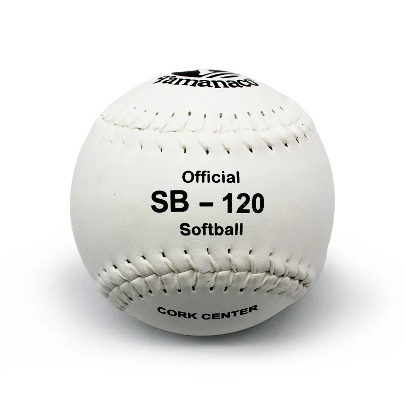 12 Inch White Synthetic PVC Leather Tamanaco SB-120 Softball for Training