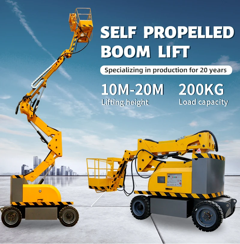 Trailer Mounted Track Boom Lift Towable Articulated Boom Lift Small ...