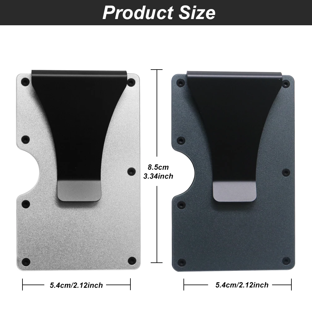 Ready To Ship Ultra Slim Mens Metal Wallet Rfid Blocking Aluminum Card ...