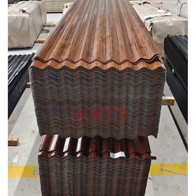 Prime Quality Color Aluzinc Brown Roof Corrugated Steel Sheets PPGI ...