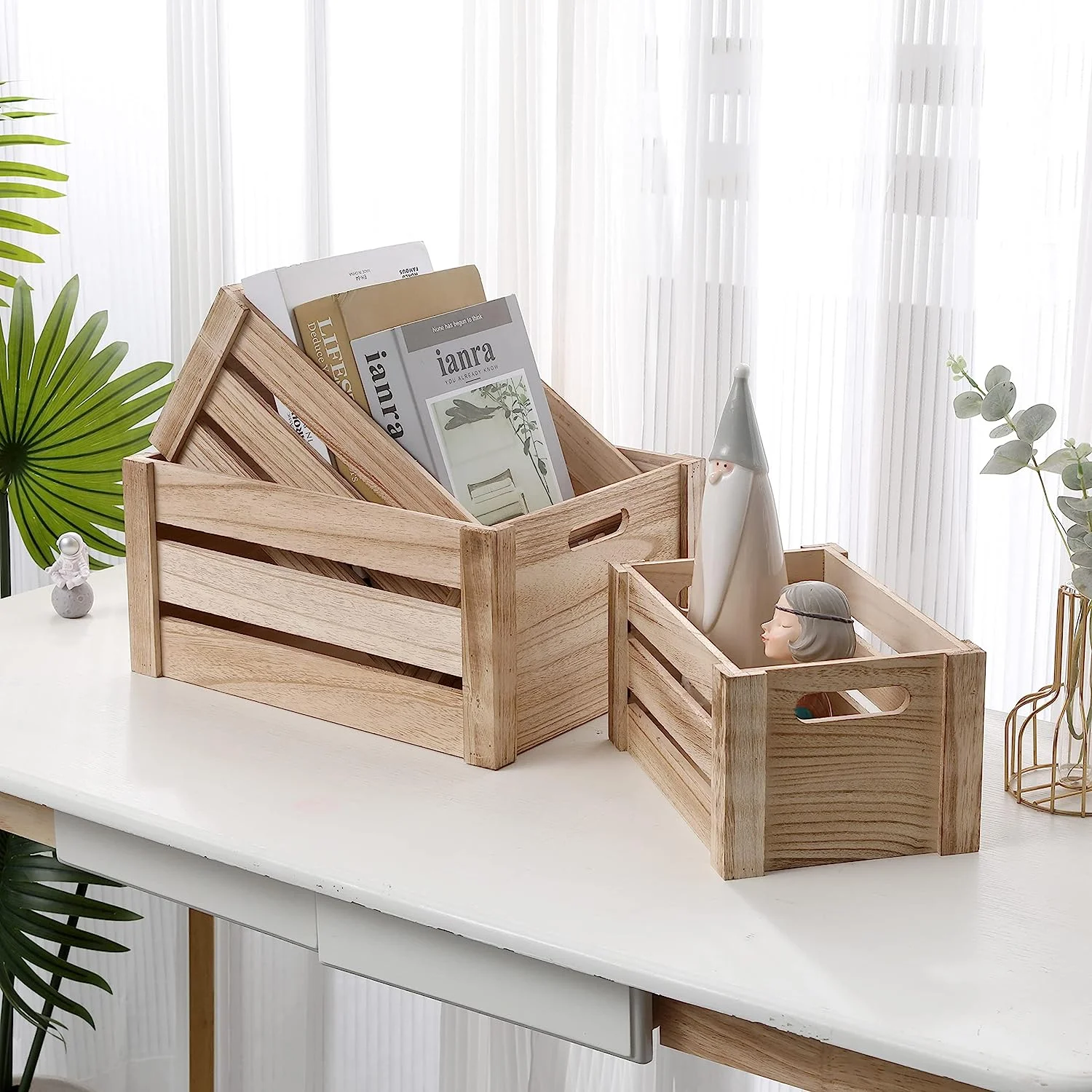 Rustic Decorative Boxes Wood Nested Storage Wine Fruit Bottles Towels ...