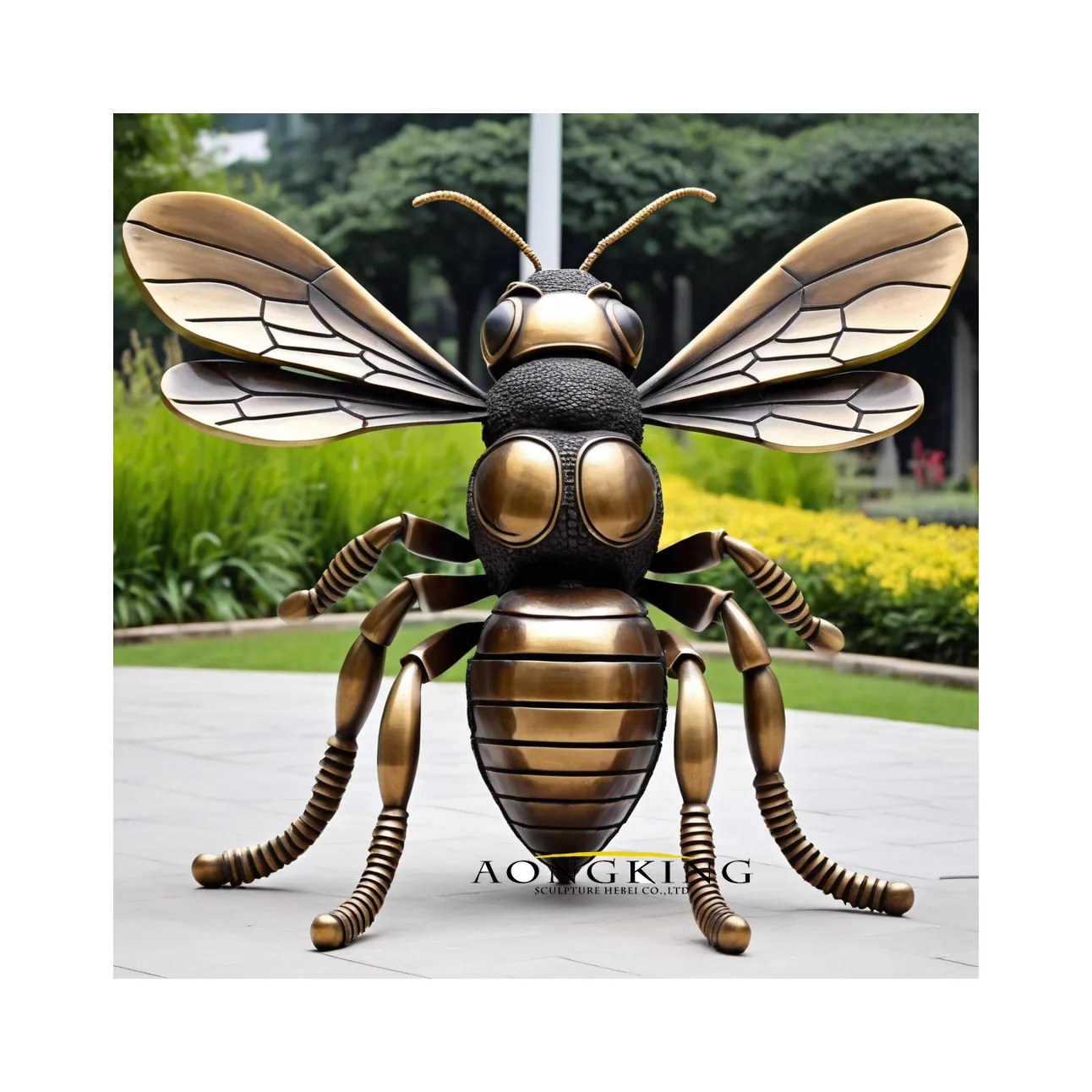 Alibaba.com: Garden Bronze Bee Sculpture Metal Crafts for Home Decor ...