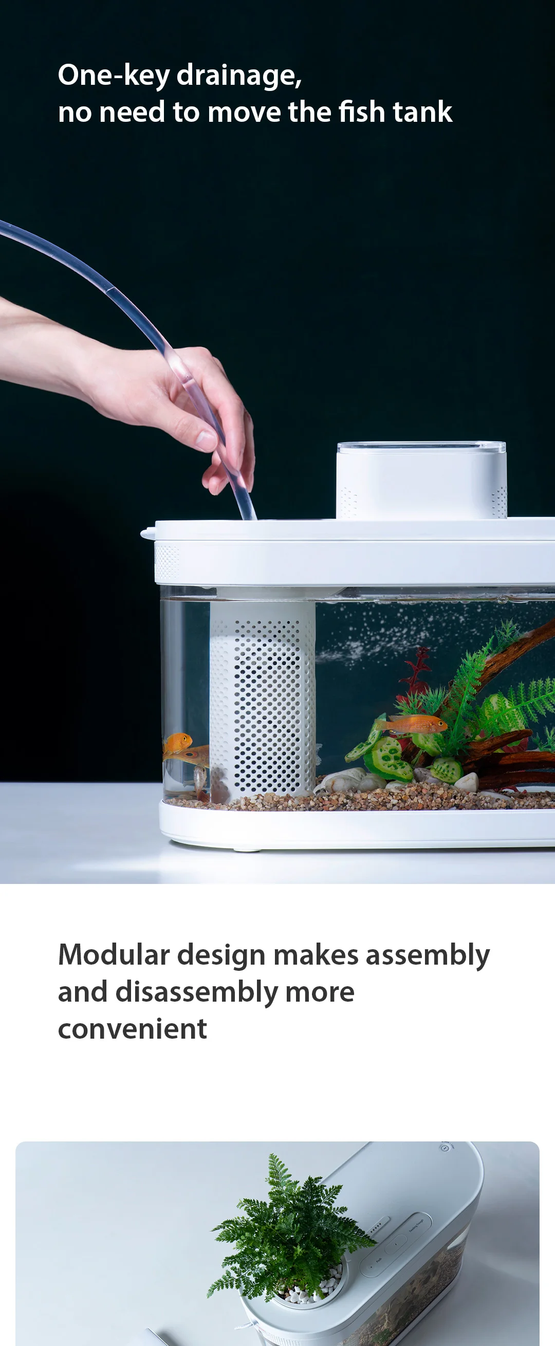 DESGEO Geometry Amphibious Eco Fish Tank Pro with WIFI Box