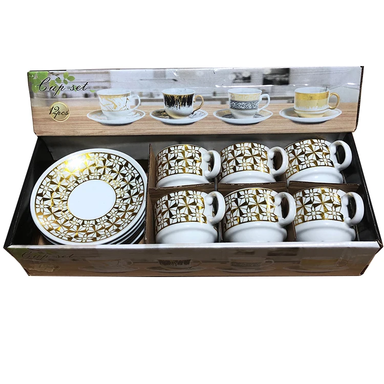 Luxury Arabic Style Porcelain Tea Cup Set 90ml Ceramic Espresso Coffee ...