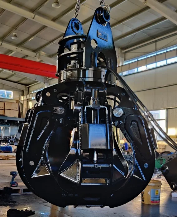 360 Degree Rotating Grapple Hydraulic Scrap Grab Orange Peel Grab For ...