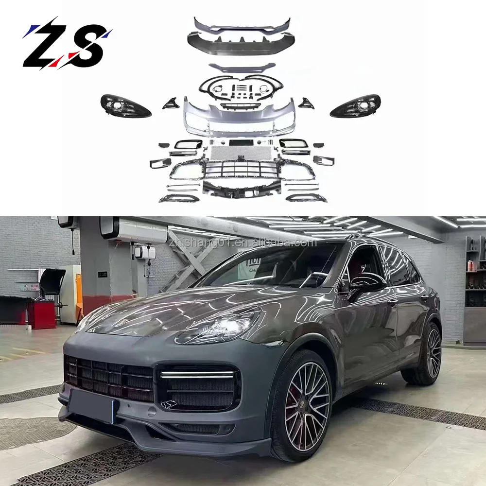 Car Old To New Bodykit For Porsche Cayenne 958.1 958.2 To 9y0 Style 2011-17 Bumper Taillight ...