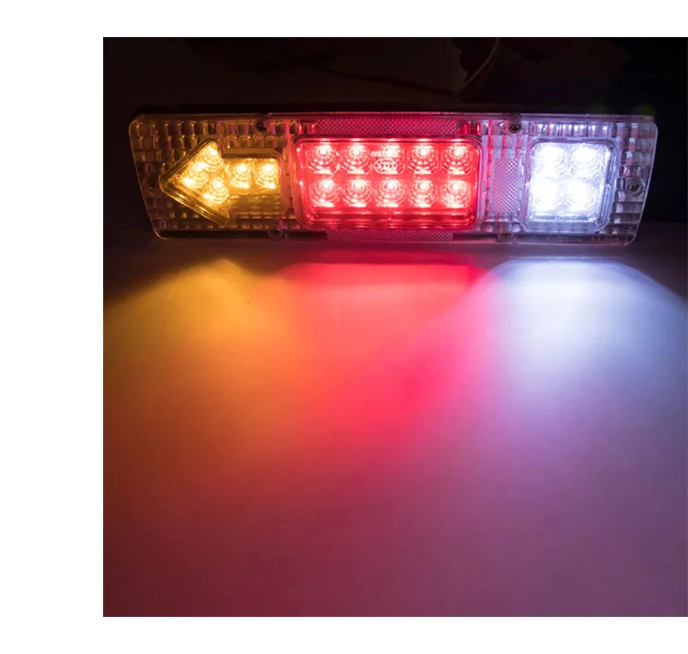 12V 24V Red White Led Truck Trailer Farm Vehicle Brake Turn Arrow ...