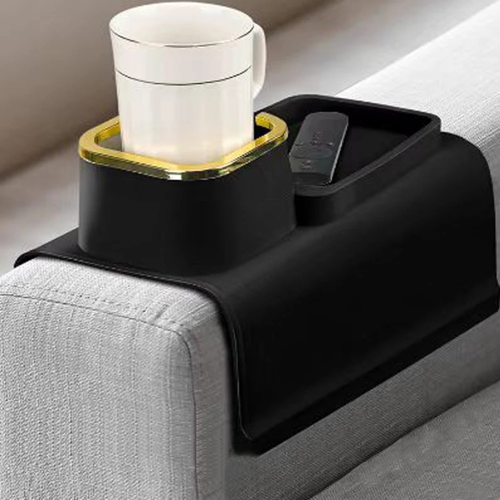 Couch Cup Holder,Silicone Couch Coaster Anti-spill Sofa Arm Tray Anti ...
