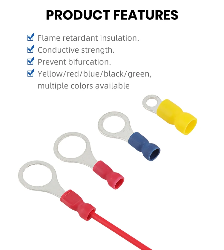 New Arrive- RV Cable Lug Easy Entry Design 22-10AWG Red Copper Round ...