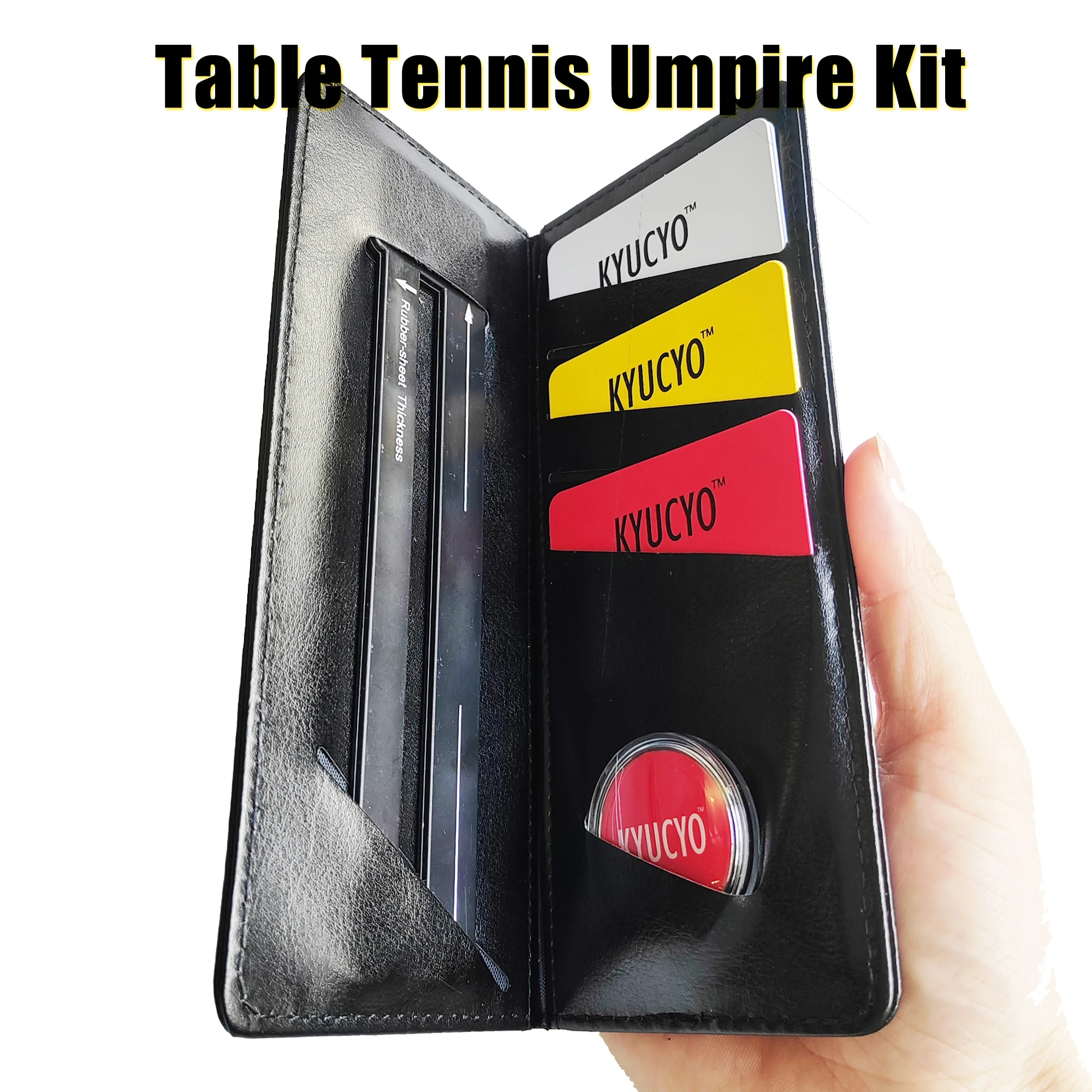 Custom Table Tennis Umpire Kit with Red Yellow White Cards, Toss Coin ...