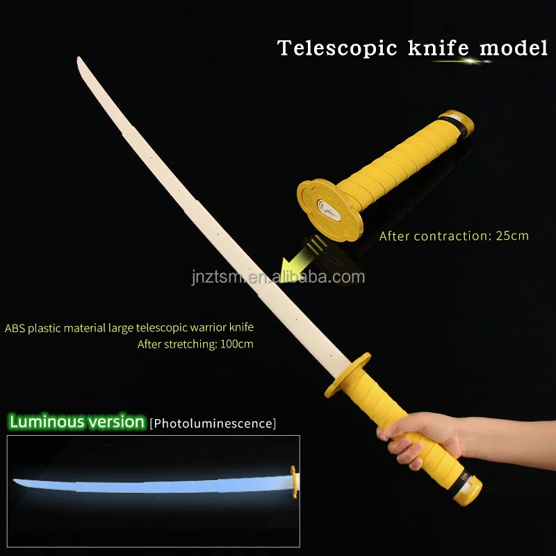 100cm Anime Sword - Retractable Plastic Katana for Cosplay
