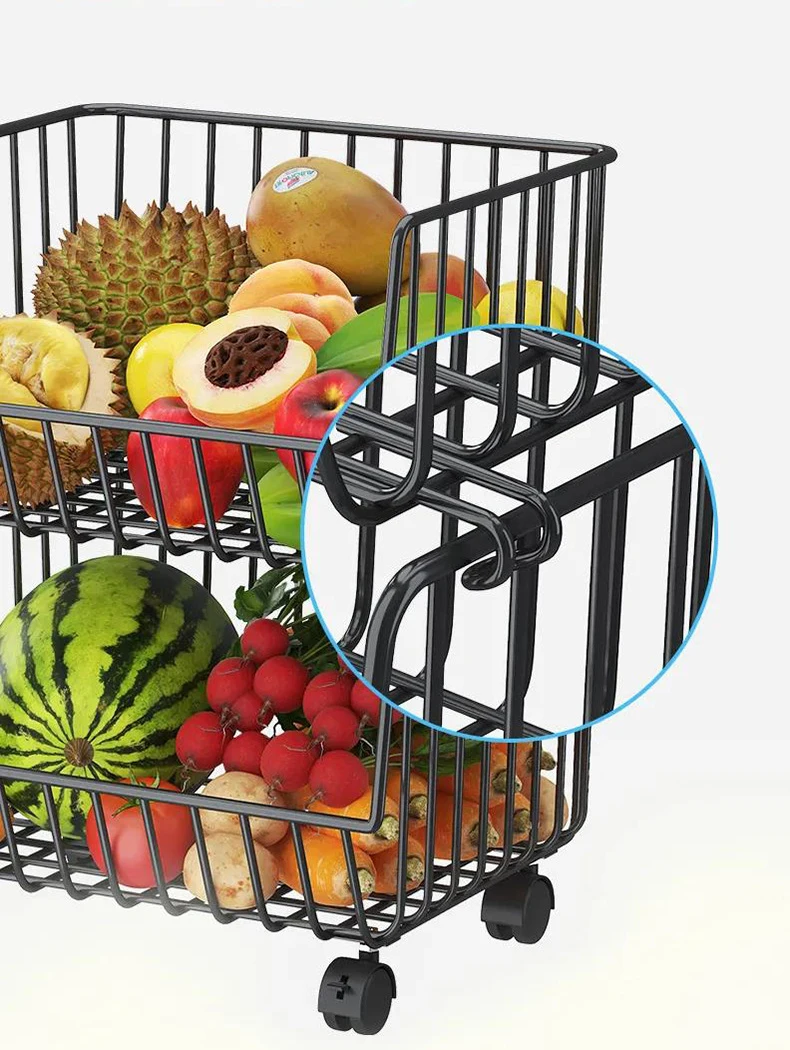 Stainless Steel Stackable Movable Drain Kitchen Baskets