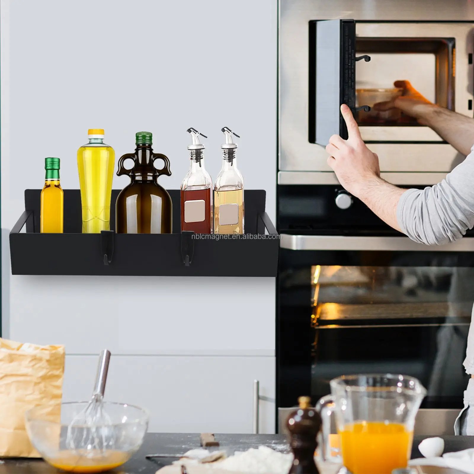 Magnetic Spice Rack Wall-Mounted & Refrigerator Side Storage with ...