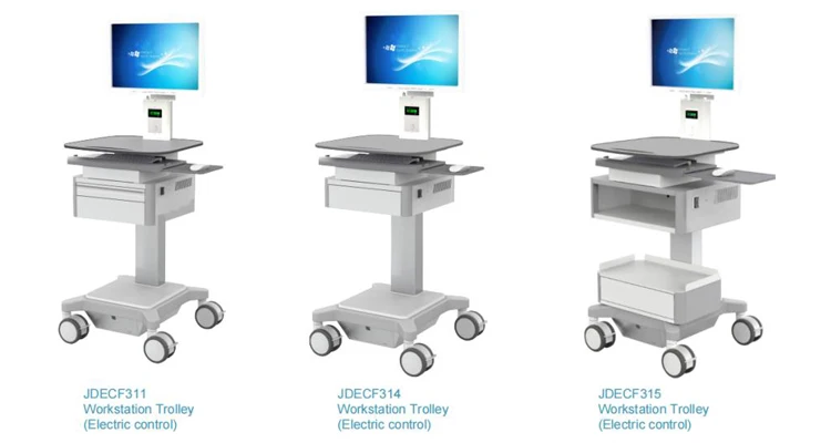 Mobile Workstation Laptop Trolley Medical Information Collector With ...