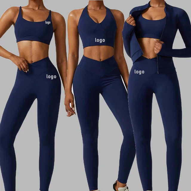 New Arrivals Compression Yoga Legging Custom Gym Fitness Sets Quick Dry Sports Wears Jogger Yoga ...