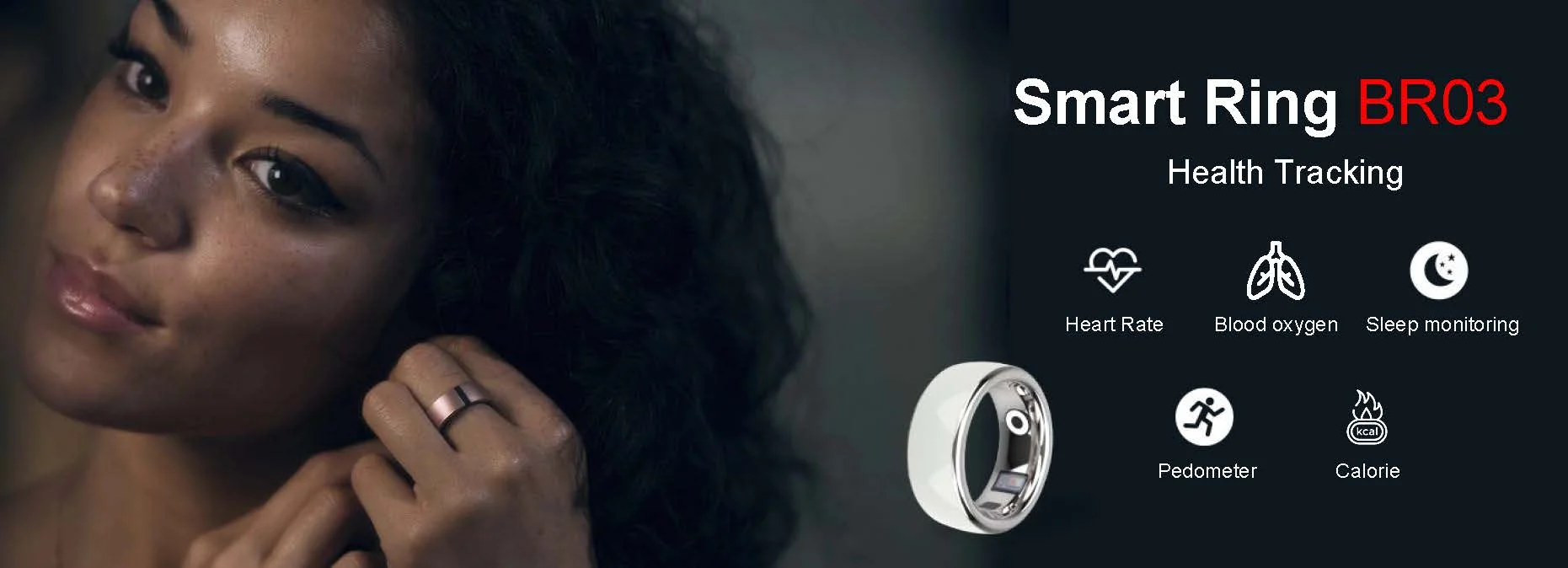 Hot Android Bluetooth Respiration Rate Oximetry Tracker Smart Health Ring For Men Women Phone ...