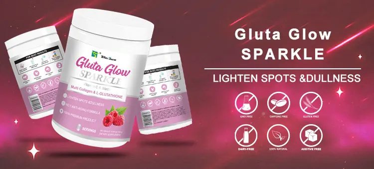 Gluta Glow Sparkle Powder - Collagen Drink Supplement with Biotin ...