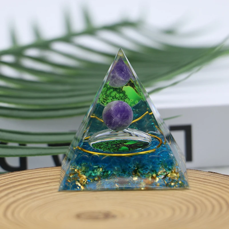 50mm Energy Generator Orgone Pyramid Crystal Gemstone Organite Pyramids ...