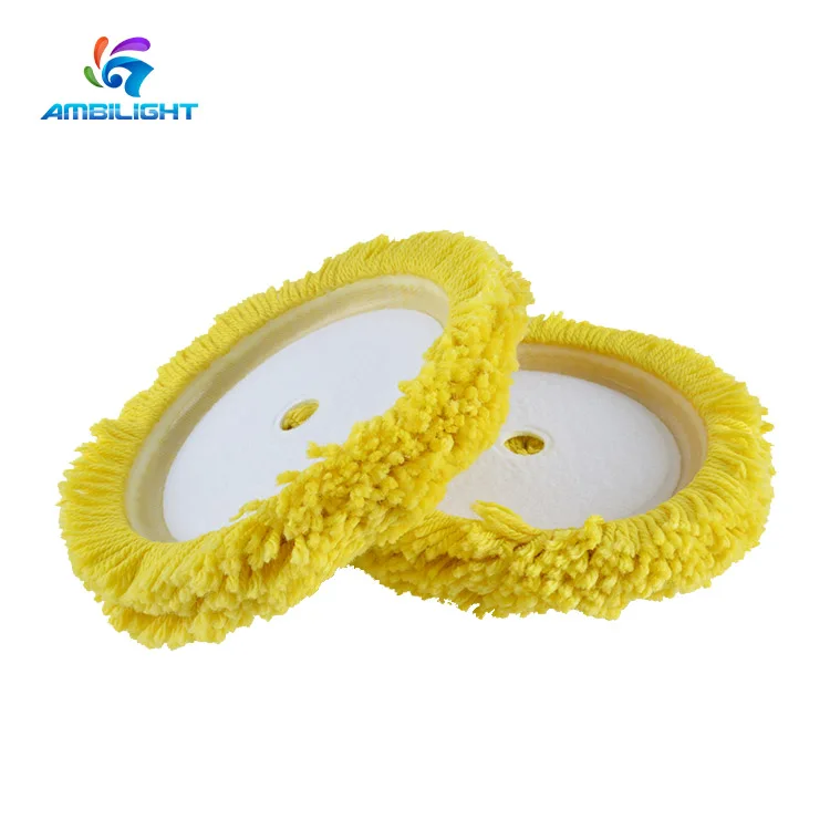 50mm Thickness 9 inch Pure Wool Buffing Pad Heavy Cutting Car Care Wool ...