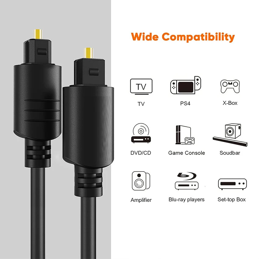 1m 2m 3m Spdif Coaxial Cable For Tv And Soundbar Digital Optical Fiber ...