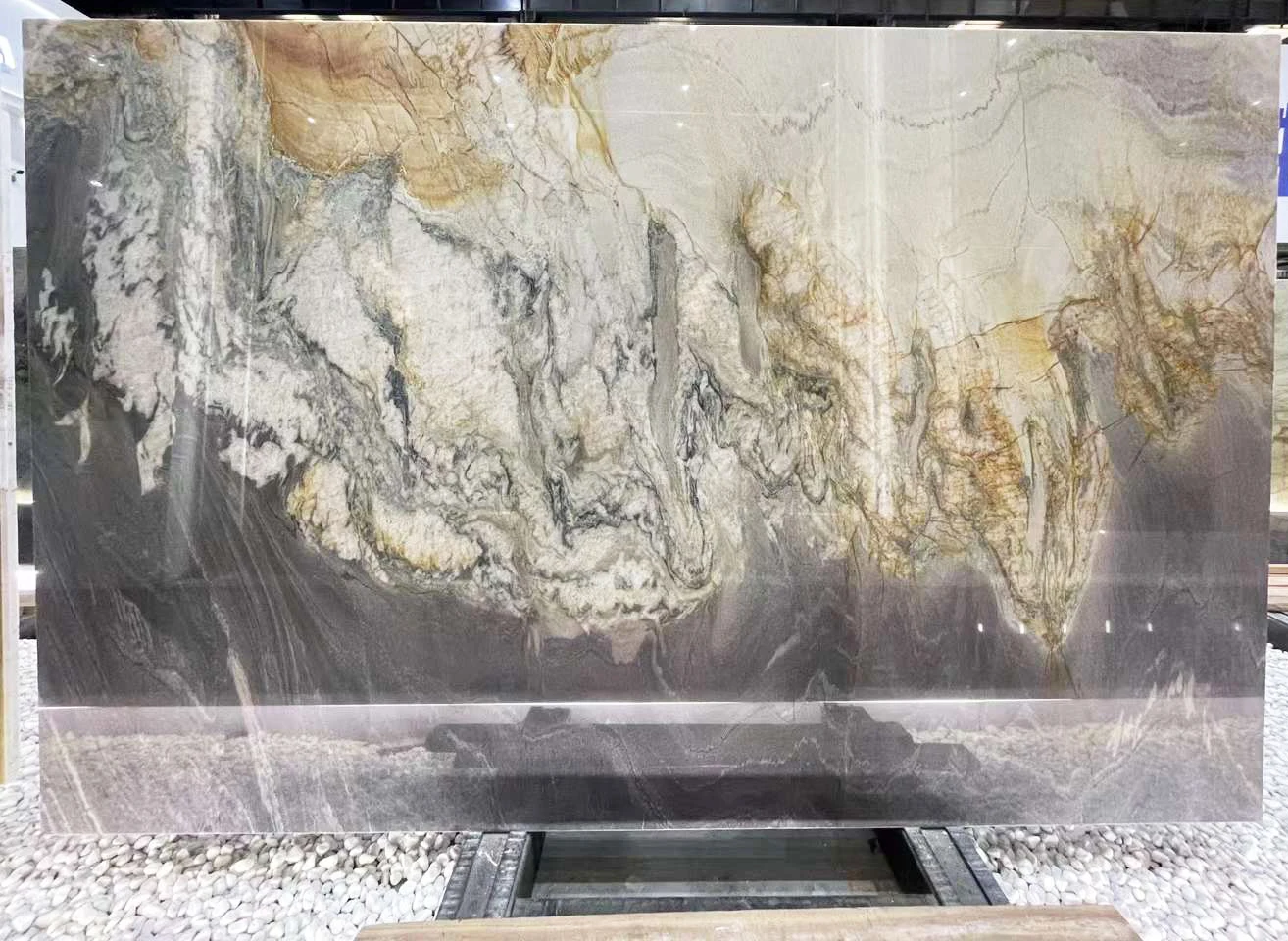 Fantasy Macaubas Quartzite Slab - Luxury Stone for Villa
