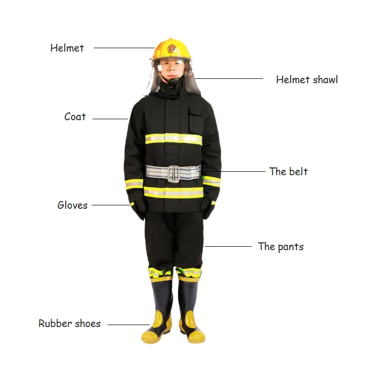 Dingsheng ISO NFPA EN469 Fire Fighter Uniforms - 4 Layer Nomex Anti Fire Suits