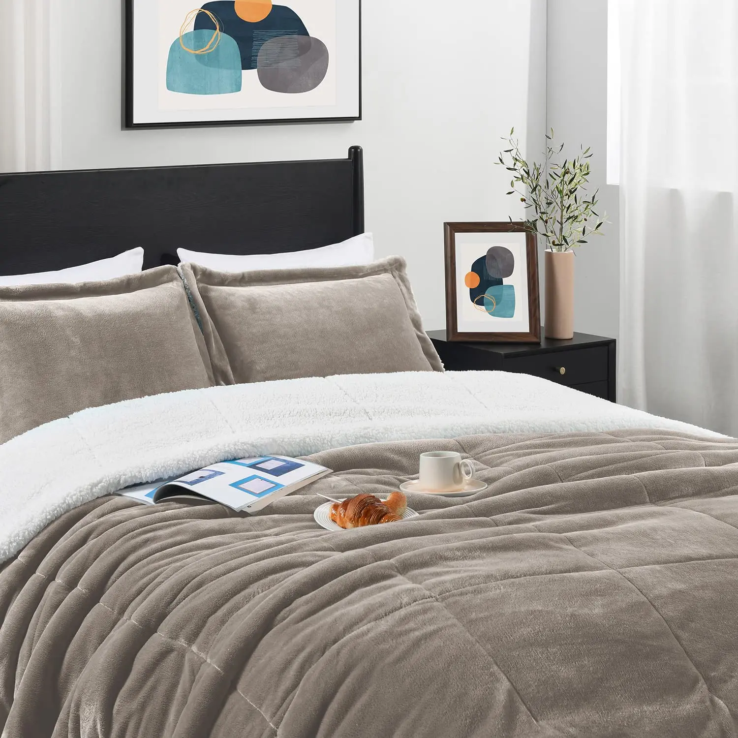 2025 Custom Velvet Micro Plush Mink Sherpa Fleece Thick Bedding Sheet ...