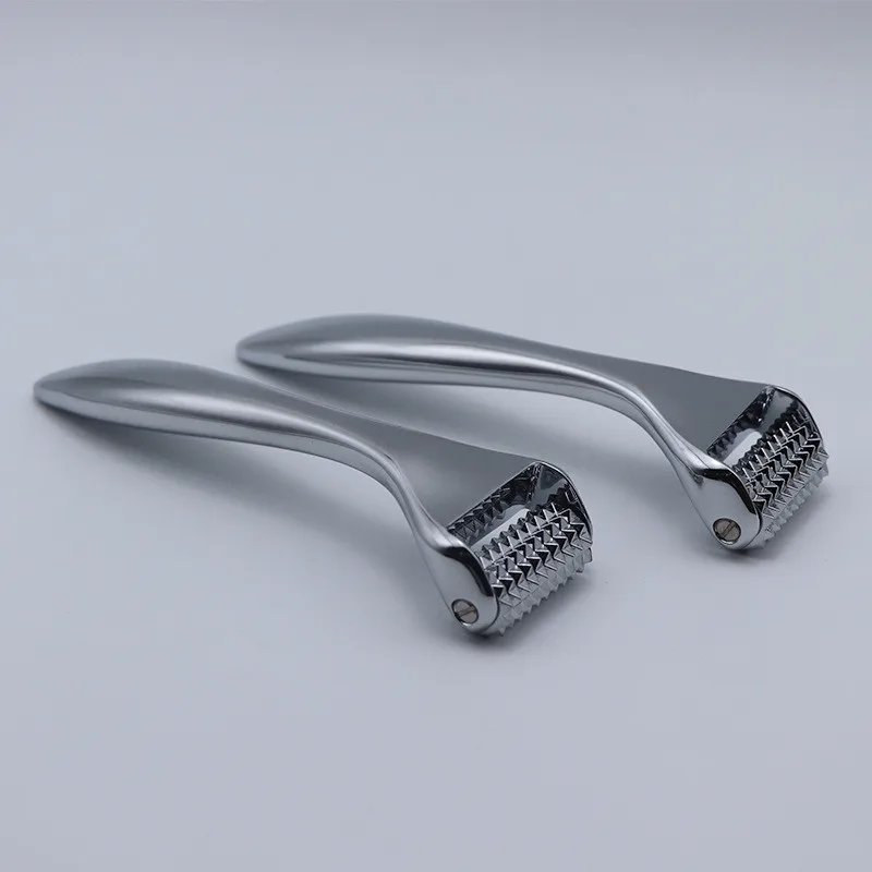 Stainless Steel Facial Roller Stainless Steel Guasha Lift Ridged Derma ...