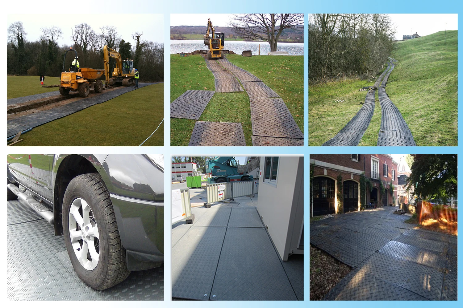 Impact Resistant Hdpe Plastic Road Mat Temporary Walkway On ...