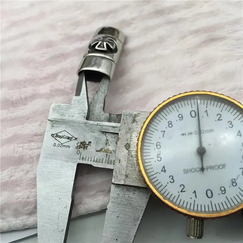 Custom Logo Stainless Steel Clasp Flat Hole 12*6mm Leather Cord Cross ...