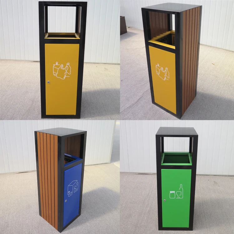 Customized Steel Outdoor Trash Bin for Parks & Gardens - Durable ...