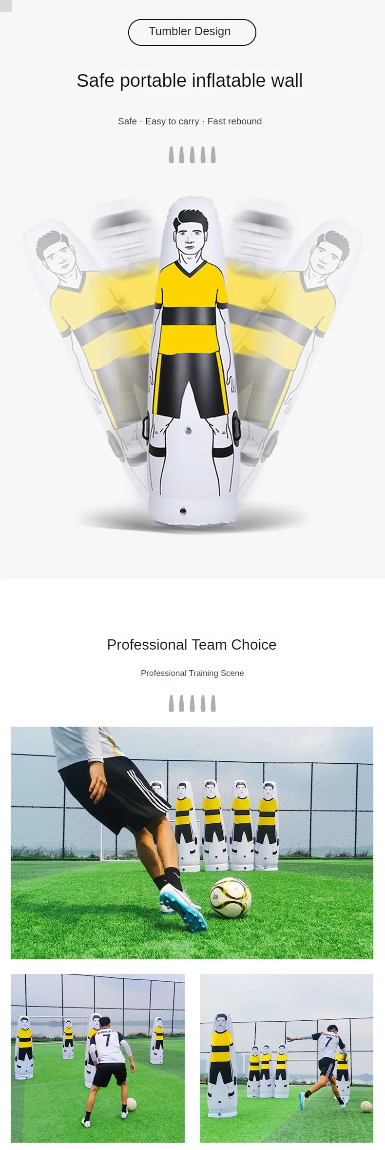 Inflatable Soccer Dummy Goalkeeper Air Mannequin Defender Wall ...