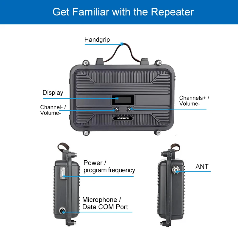 ANYSECU RT97 Mini Aneloge Radio RT97 10W UHF (or VHF) Walkie Talkie ...