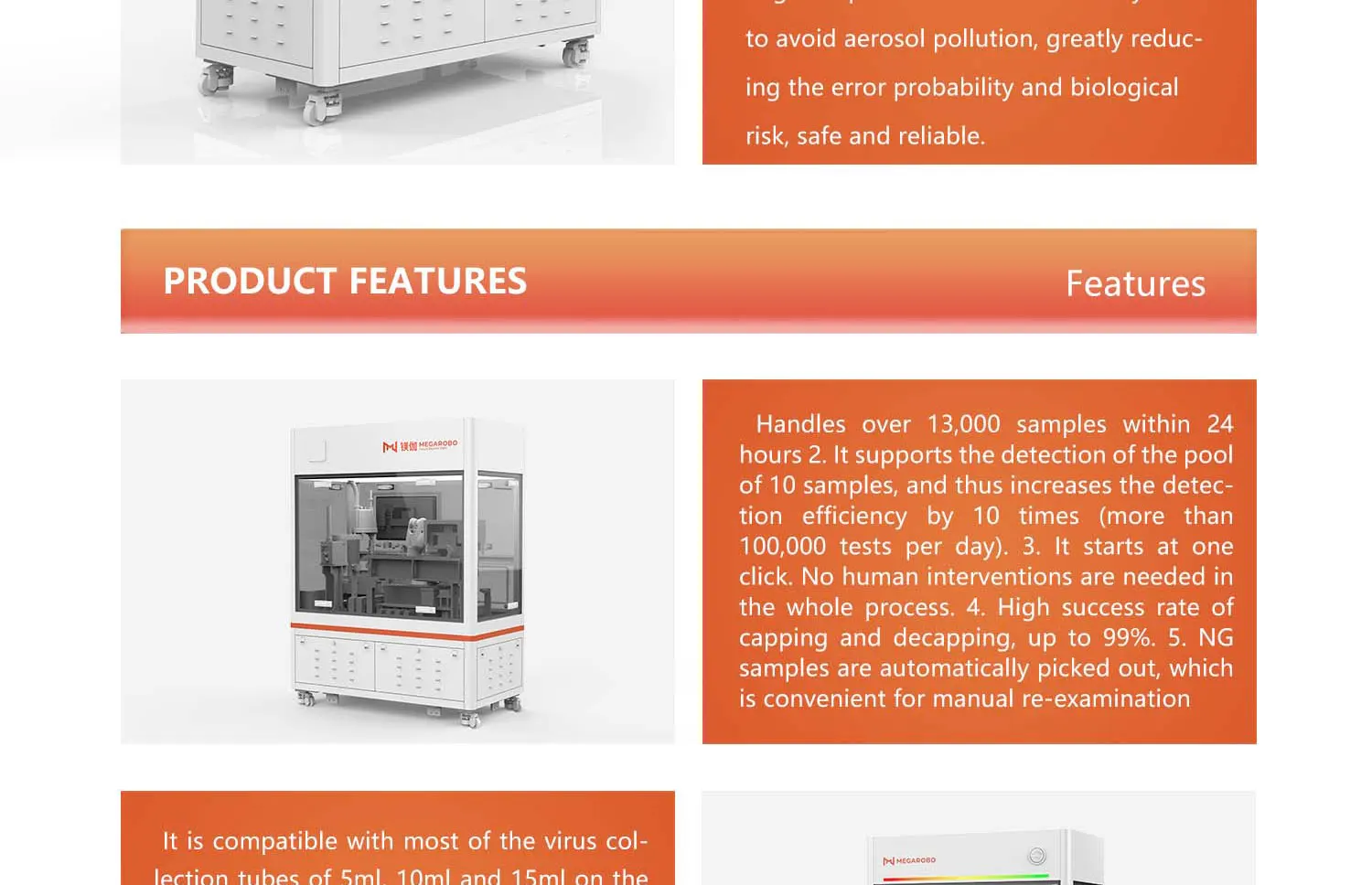 Megarobo High Throughput Automated Pipetting Processing System Handle ...