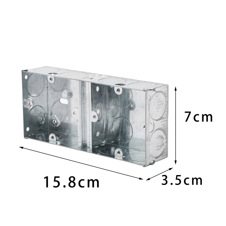 Wholesale British Galvanized Steel Switch Socket Wall Box Electrical ...