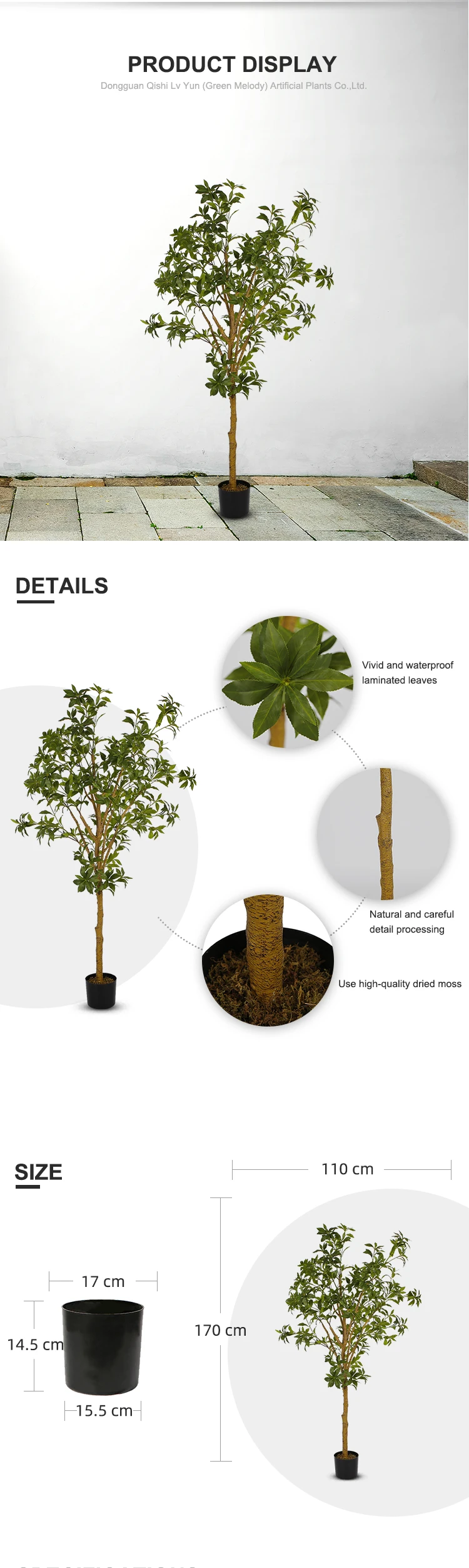 170cm Tall Artificial Japanese Andromeda Fake Plants House Greenery ...